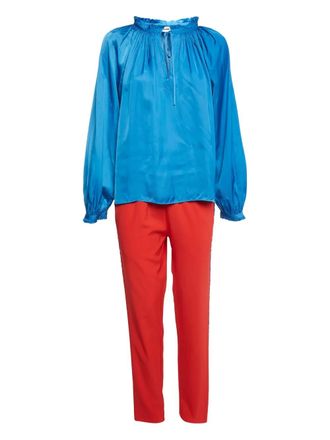 Zadig&Voltaire ensemble haut-pantalon à volants pre-owned - Bleu