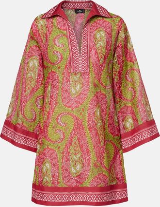 Etro Bedruckte Tunika aus Baumwolle und Seide