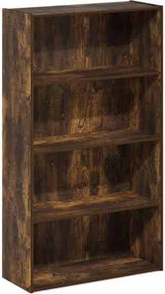 Furinno Pasir 4-stufiges offenes Regal, Bernsteinkiefer