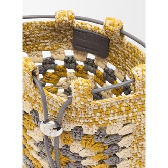 Loewe Paulas Ibiza - Drawstring pocket en cuir de veau classique et raphia