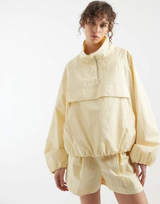 Asos Paper Touch - Oversize-Trainingsjacke in Zitronengelb