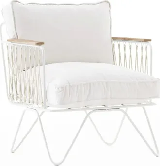 Honor&eacute; Fauteuil Croisette blanc epoxy, coton Honor&eacute;