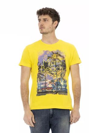 Trussardi Miami Beach Grafik T-Shirt mit kurzem Arm und Rundhalsausschnitt