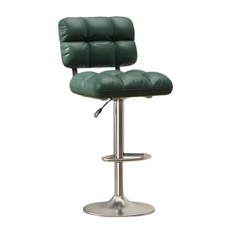 Generic Verstellbarer, Drehbarer Barhocker In Tresenh&ouml;he, Modernes Quadratisches Design Aus Pu-Leder mit R&uuml;ckenlehne f&uuml;r K&uuml;cheninsel und Esszimmer