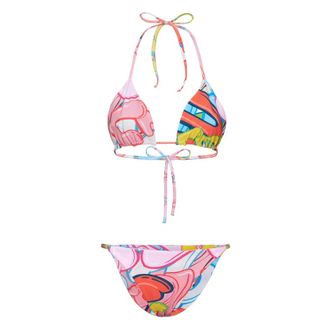 Philipp Plein Femme, Maillots de bain, Multicolore, Taille: 46 FR Bikini Bombing Graffiti