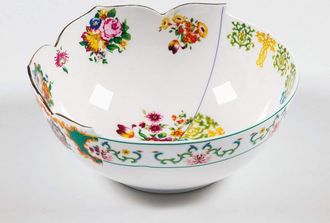 Seletti Salatsch&uuml;ssel aus Porzellan &Oslash; 22,5 H.10 Hybrid-Zaira