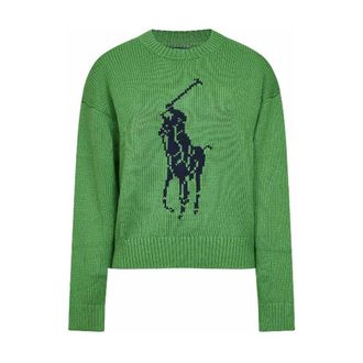 Polo Ralph Lauren Femme, Pulls, Vert, Taille: 36 FR Pull Ras du Cou