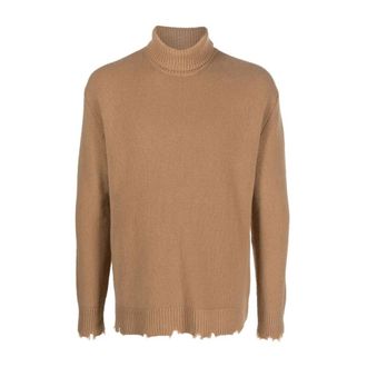 Laneus Collo Alto Maglia Inglese Rotture - - Knitwear - Herren - Braun - M