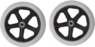 Generic 6 Zoll 7 Zoll 8 Zoll graues Universalrad vorne kleines Radpaar Universalrad Rollstuhl-Vorderrad(6 inches)