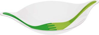 Koziol LEAF L+ Salatschale mit Besteck 3l