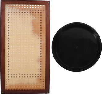 Angoily Quadratischer Freistehender Schirmst&auml;nder aus Robustem Material mit Abnehmbarer Wasserschale und Integriertem Haken Multifunktionaler Lagerbeh&auml;lter f&uuml;