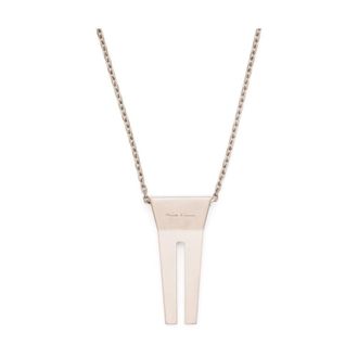 Rick Owens Homme, Accessoires, Gris, Taille: ONE Size Collier Pendentif Minimaliste