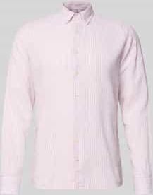 Cinque Slim Fit Freizeithemd aus Leinen-Mix Modell Stone