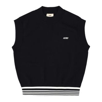 Autry Femme, Tops, Bleu, Taille: 38 FR Vest Main 030B Knitted