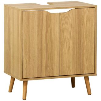 Sweeek Meuble sous lavabo vintage d&eacute;cor bois fr&ecirc;ne 65 x 40 x H 70 cm - Nepal