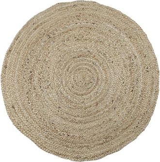 The Home Deco Factory Teppich Rund, Jute, 80cm x 80cm x 0.5cm, Beige