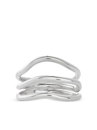 No More Ring im Wellen-Design - Silber