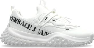 Versace Jeans Couture Homme, Chaussures, Blanc, Taille: 42 EU Baskets &agrave; Logo Imprim&eacute;