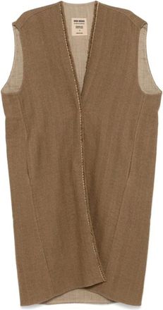Uma Wang UMA Wang, Femme, Manteaux, Brun, Taille: 40 FR Long Sleeveless Coat