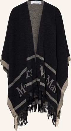 Max Mara Jacquard-Cape Hilde blau
