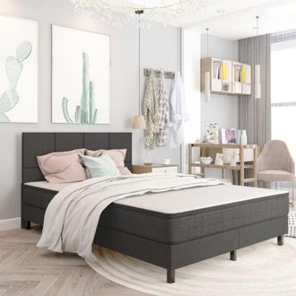 vidaXL Kopfteil Dunkelgrau Stoff 180&times;200 cm Vidaxl