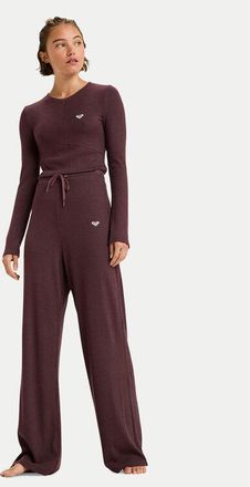 Roxy Jogginghose Rise & Vibe New Rib ERJNP03673 Dunkelrot Relaxed Fit