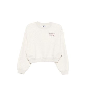 New Balance Logo-print Cropped Sweater