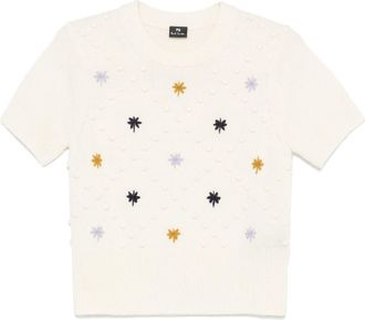 Paul Smith Gestricktes Oberteil mit 3D-Muster - Wei&szlig;