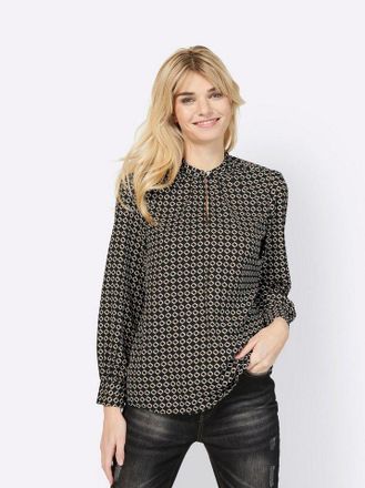 Heine Klassische Bluse Druckbluse Langarm