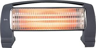 Jata JCES2201 Elektrischer Heizlüfter mit 3 Quarzstäben, 3 Heizstufen (375-760 - 1200 W), leise, energiesparend, kippsicher, Tragegriff