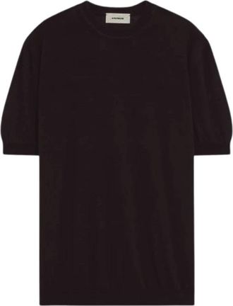 A Paper Kid Homme, Tops, Noir, Taille: L T-shirt en maille