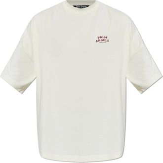 Palm Angels T-shirt avec logo - Homme - Tops - Beige - Taille: M