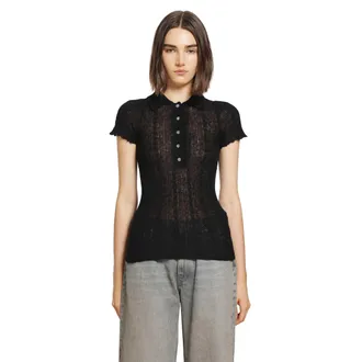 Haikure Laurie Semi-Sheer Polo Shirt