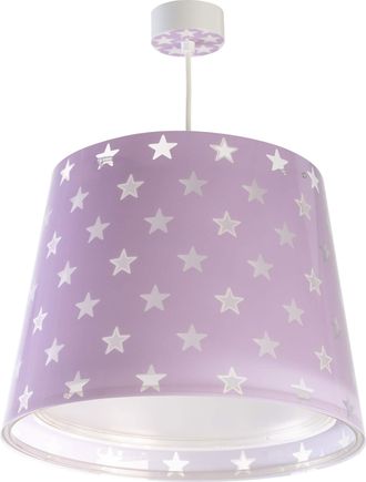 Dalber Lampe kinderzimmer, kinderlampe Pendelleuchte H&auml;ngelampe, Deckenleuchte Kinder, Deckenlampe kinderzimmer Sterne Malve, 81212L, E27