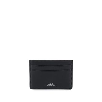 A.P.C. A.p.c., Femme, Accessoires, Noir, Taille: ONE Size Portefeuilles Noirs - Porte-Cartes Andre