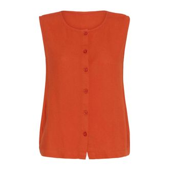 Kaffe Wendbares Grenadine-Top - - Tops - Damen - Orange - XL