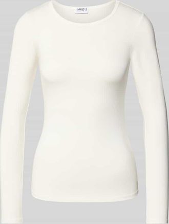 Jake*s Casual Longsleeve mit U-Boot-Ausschnitt