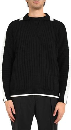 Daniele Alessandrini Homme, Pulls, Noir, Taille: S Maille Ras du Cou