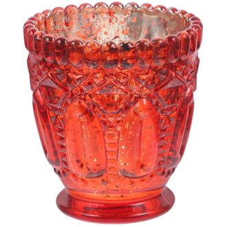 BESPORTBLE Vintage Glas Kerzenhalter Rot Dekorativer Kerzenst&auml;nder f&uuml;r Romantische Heimdekoration Party und Hochzeit Moderner Haushaltskerzenst&auml;nder
