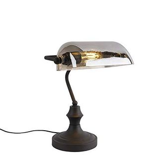 QAZQA banker - Lampe de notaire - 1 lumi&egrave;re - L 265 mm - Noir - Classique/Antique - &eacute;clairage int&eacute;rieur - Salon I Chambre