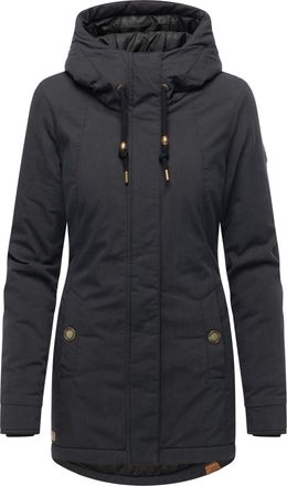 Ragwear Damen Winterparka warme Winterjacke mit Kapuze Monadena Parka YOUMODO Black Gr. 5XL