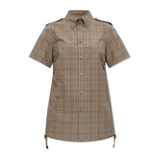 Burberry Femme, Blouses et Chemises, Beige, Taille: 34 FR Chemise &agrave; carreaux