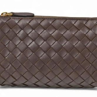 Bottega Veneta unisex, Pre-owned, Brun, Taille: ONE Size Pochette en cuir Pre-owned