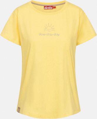 Derbe Derbe T-Shirt Weit Weg Damen Gelb GOTS Organic