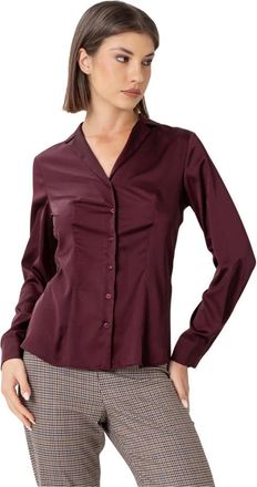 Kocca Femme, Blouses et Chemises, Violet, Taille: 40 FR Chemisier &agrave; Manches Longues Effet Soie Karlyx