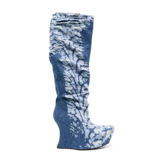 Masha Popova Masha Popova, Femme, Chaussures, Bleu, Taille: 36 EU Bottes hautes en dessous du genou