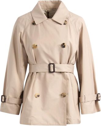 Max Mara Femme, Manteaux, Brun, Taille: 38 FR Mtccalle Cropped Trench Coat