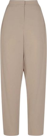 Emporio Armani Femme, Pantalons, Beige, Taille: 40 FR Pantalon Droit en Twill D&eacute;lav&eacute;