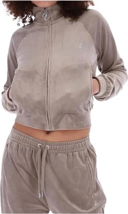 Juicy Couture Femme, Sweatshirts et sweats &agrave; capuche, Brun, Taille: 36 FR SweaT-shirt ras du cou en polyester