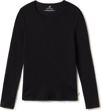 Twothirds Damen vegan Langärmelige Arran Schwarz